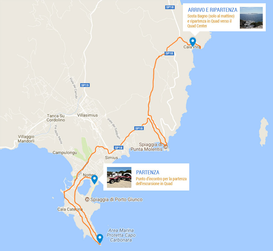 Escursioni Quad Villasimius - Itinerario e Prezzi